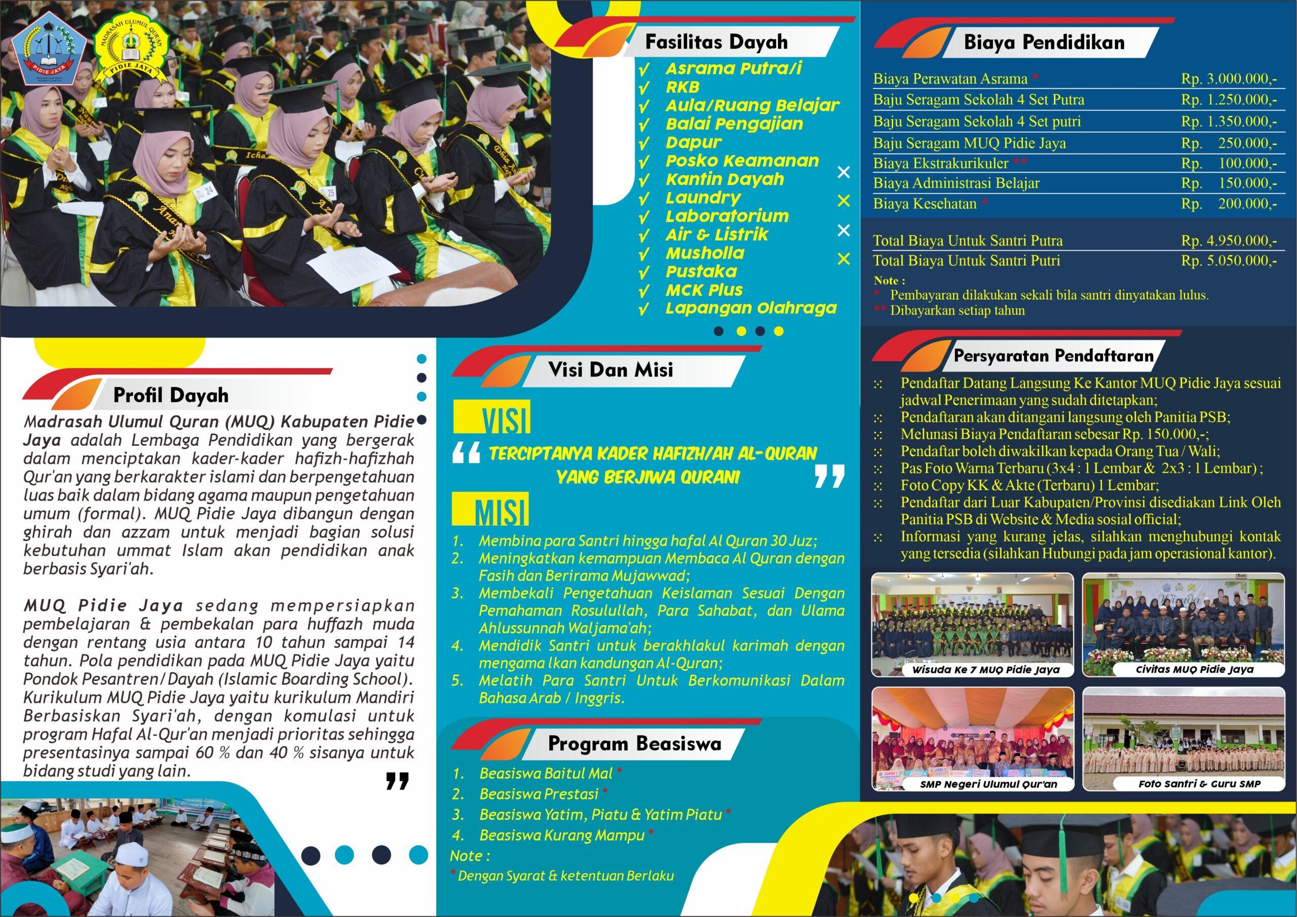 PENGUMUMAN – Madrasah Ulumul Qur'an (MUQ) Pidie Jaya